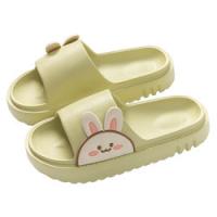 China Cartoon female cute rabbit summer sandals thick bottom home indoor shoes wholesale couple solid color slippers for women for sale
