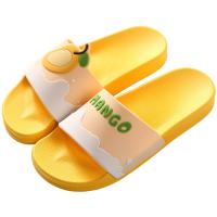 China Hot sale New women slippers summer home shoes bath non-slip cute cartoon couple fruit indoor summer flat sandals for sale