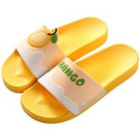 China Hot sale New women slippers summer home shoes bath non-slip cute cartoon couple fruit indoor summer flat sandals for sale