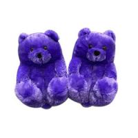 China New Hot selling teddy bear warm shoes children comfortable cute cartoon floor plush soft kids home slippers for sale