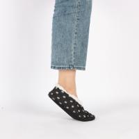 China Winter Warm denim Fluffy cotton velvet Cozy Fuzzy Lined Non Slip House indoor Slipper Socks With Grippers For Women for sale