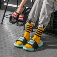 China Hot sell summer cool sandals thick-soled comfortable and fashionable home indoor trendy couple slippers for sale