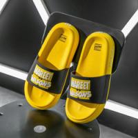 China Hot sell summer cool sandals thick-soled comfortable and fashionable home indoor trendy couple slippers for sale