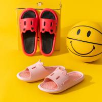 China New uppers hollow couple sandals indoor non-slip two-color bottom slippers summer fashion casual slipper dog sandals for sale