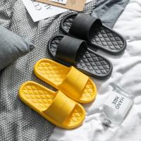 China 2021 summer solid color sandals for couples indoor bathing waterproof non-slip slippers soft and durable flip-flops for sale