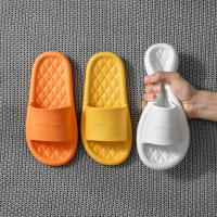 China 2021 summer solid color sandals for couples indoor bathing waterproof non-slip slippers soft and durable flip-flops for sale