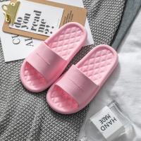 China 2021 summer solid color sandals for couples indoor bathing waterproof non-slip slippers soft and durable flip-flops for sale