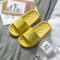 China 2021 summer solid color sandals for couples indoor bathing waterproof non-slip slippers soft and durable flip-flops for sale