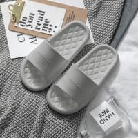 China 2021 summer solid color sandals for couples indoor bathing waterproof non-slip slippers soft and durable flip-flops for sale