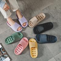China New unisex bathroom slippers summer indoor non-slip thick-soled hollow drainage quick-drying sandals hole shoes for sale