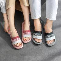 China Wholesale thick-soled slippers summer elastic soft-soled non-slip household shoes cute and comfortable couple sandals for sale