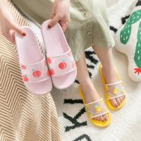 China 2021 new cute fruit pattern sandals summer ladies indoor casual slippers non-slip wear-resistant comfortable slippers for sale