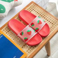China 2021 new cute fruit pattern sandals summer ladies indoor casual slippers non-slip wear-resistant comfortable slippers for sale