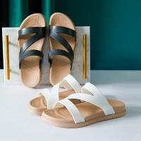 China Flat sandals women summer fashion Korean version outside wear non-slip solid color slippers wholesale for sale