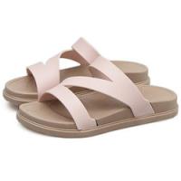 China Flat sandals women summer fashion Korean version outside wear non-slip solid color slippers wholesale for sale