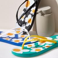China Flip-flops summer fashion outdoor wear beach shoes midsole sun flower women sandals and bathroom slippers for sale