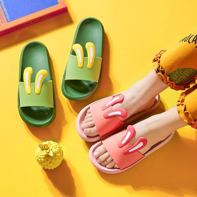 China New design fashion trend Sandals cartoon cute rabbit ears ladies soft breathable slippers summer in stock for sale