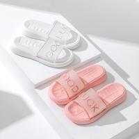 China New fashion slippers women home letters transparent design bathroom non-slip sandals summer outdoor wholesale for sale
