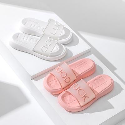 China New fashion slippers women home letters transparent design bathroom non-slip sandals summer outdoor wholesale for sale