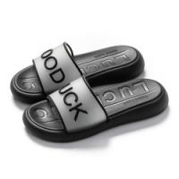 China New fashion slippers women home letters transparent design bathroom non-slip sandals summer outdoor wholesale for sale