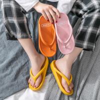 China 2021 New ladies flip flops summer home indoor non-slip wear-resistant fashion thickened soft bottom slippers for sale