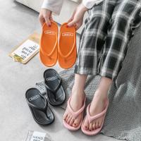 China 2021 New ladies flip flops summer home indoor non-slip wear-resistant fashion thickened soft bottom slippers for sale
