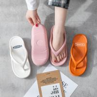 China 2021 New ladies flip flops summer home indoor non-slip wear-resistant fashion thickened soft bottom slippers for sale