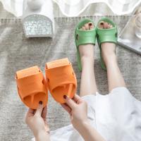 China Wholesale new style bathroom couple sandals summer convenient travel hotel folding non-slip solid color slippers for sale