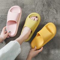 China Wholesale custom solid color couple sandals summer home bathroom non-slip wear-resistant soft-soled slippers for sale