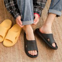 China Wholesale solid color unisex slippers summer household bathroom non-slip thickened soft bottom casual sandals for sale