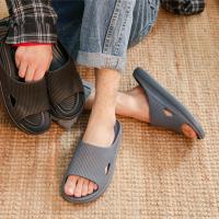 China Wholesale solid color unisex slippers summer household bathroom non-slip thickened soft bottom casual sandals for sale