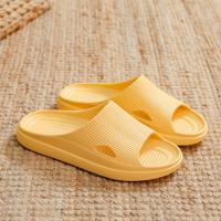 China Wholesale solid color unisex slippers summer household bathroom non-slip thickened soft bottom casual sandals for sale