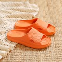 China Wholesale solid color unisex slippers summer household bathroom non-slip thickened soft bottom casual sandals for sale