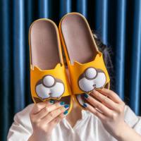 China Hot sell summer sandals home bathroom non-slip thick-soled slippers cute comfortable and breathable couple shoes for sale