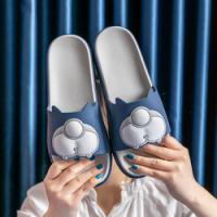 China Hot sell summer sandals home bathroom non-slip thick-soled slippers cute comfortable and breathable couple shoes for sale