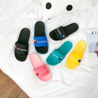 China Summer new home fashion couple sandals home bathing non-slip shock absorption color matching slippers for sale