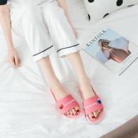 China Summer new home fashion couple sandals home bathing non-slip shock absorption color matching slippers for sale