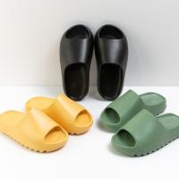 China 2021 summer thick-soled solid color waterproof sandals non-slip wear-resistant damping indoor couple shoes for sale