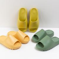 China 2021 summer thick-soled solid color waterproof sandals non-slip wear-resistant damping indoor couple shoes for sale