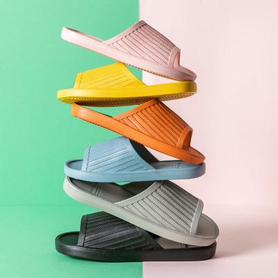 China New Design Men Comfortable EVA Non-slip Candy color High Quality Slipper women Bathroom Summer solid color Durable sandal for sale