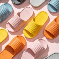 China New Design Men Comfortable EVA Non-slip Candy color High Quality Slipper women Bathroom Summer solid color Durable sandal for sale