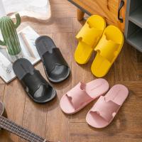 China Hot selling new style solid color home bathroom couple sandals and slippers summer non-slip mute home shoes for sale