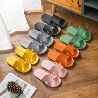 China Hot selling new style solid color home bathroom couple sandals and slippers summer non-slip mute home shoes for sale