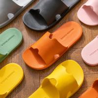 China Hot selling new style solid color home bathroom couple sandals and slippers summer non-slip mute home shoes for sale