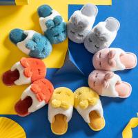 China Children Slipper Boys And Girls Winter Indoor Home Warm Anti-Slip Cute Cartoon Rabbit Shape Shoes kids fur slippers for sale