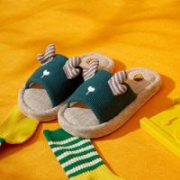 China Factory supply summer cute elk antlers cartoon children slippers comfortable home shoes for boys and girls for sale