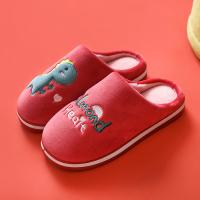 China 2021 new design children slippers for girls and boys non-slip warm indoor cartoon dinosaur cute home shoes winter for sale