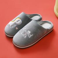 China 2021 new design children slippers for girls and boys non-slip warm indoor cartoon dinosaur cute home shoes winter for sale