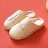 China 2021 new design children slippers for girls and boys non-slip warm indoor cartoon dinosaur cute home shoes winter for sale