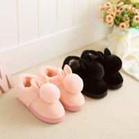 China Wholesale high quality Children bedroom slippers winter girls non-slip soft plush baby home indoor shoes in stock for sale